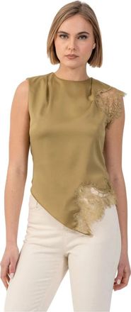 Kocca Femme, Tops, Vert, Taille: 44 FR Haut Chic Angulaire Cintr&eacute; et Moulant