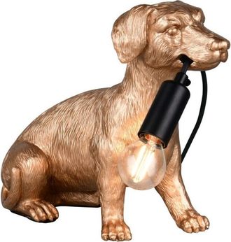 Boîte à Design Boite A Design - Lampe design, Lampe de table rudi, Design chien assis Doré en Plastique