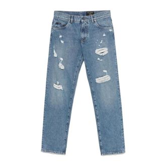 Dolce & Gabbana Homme, Jeans, Bleu, Taille: XL Jean Classique en Coton avec &Eacute;tiquette