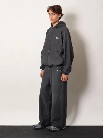 Balenciaga Mens Trompe Loeil Denim Trousers Grey Cotton