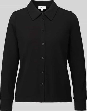 s.Oliver Red Label Relaxed Fit Langarmbluse aus Baumwoll-Mix