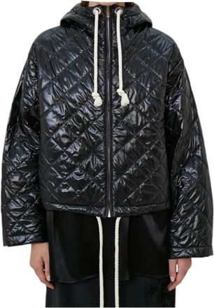 Meimeij Femme, Vestes, Noir, Taille: 40 FR Giubbino trapuntato coulisse