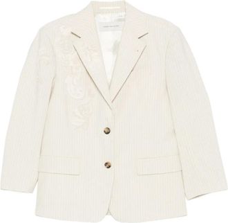 Dries Van Noten Femme, Vestes, Beige, Taille: 38 FR Veste crois&eacute;e Birdy