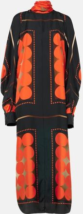 Khaite Bedrucktes Maxikleid Lexi aus Satin