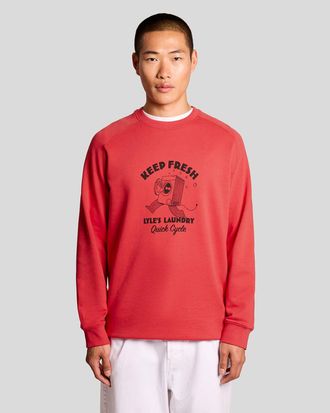 Lyle & Scott Brustdruck Grafik Sweatshirt