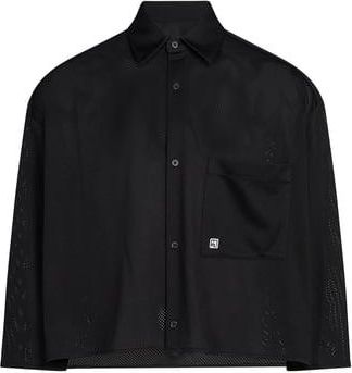 Merely Made Chemise ample ajour&eacute;e col classique