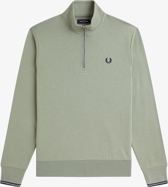 Fred Perry Sweat-Troyer mit Logo-Stickerei und Streifenakzenten in