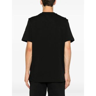 Moncler Logo-Print Crew Neck T-Shirt - Black