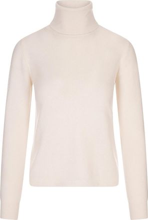 Max Mara Rundhalspullover - Wei&szlig;