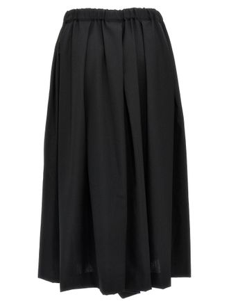 Comme Des Gar&ccedil;ons Wool Wide-Leg Trousers - Black