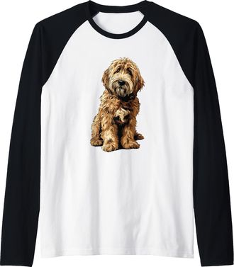 Whyitsme Design Roter Labradoodle-Hund Illustration Raglan