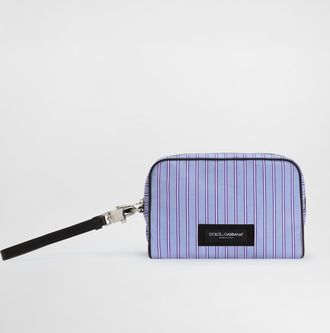 Dolce & Gabbana Calfskin And Striped Poplin Handbag - Mann Shopper Multicolor Onesize