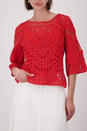 Monari Wollpullover Pullover coral red