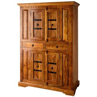 Massivmoebel24 Schrank Akazie 112x51x172 honig lackiert OXFORD 0402