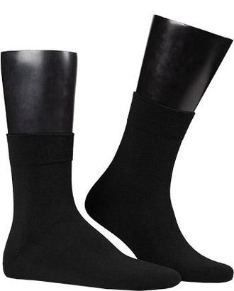 Hudson Herren Kurzschaft-Socken schwarz Baumwolle unifarben