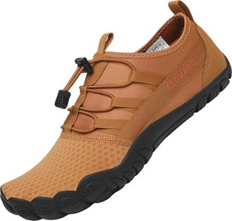Saguaro Herren Badeschuhe Leicht Damen Wasserschuhe Bequeme Strandschuhe Unisex rutschfest Flexibel Surfschuhe, Wasser Braun 41 EU