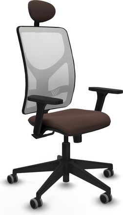 Piqueras y Crespo B&uuml;rostuhl mit Lendenwirbelst&uuml;tze, mit 3D-Armlehnen und festem Kopfteil, ausgestattet mit 3 Positionen und Schneideschaum, mit Rollen von 65 mm, Parket