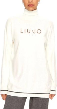 Liu Jo Femme, Pulls, Blanc, Taille: 38 FR Tf4316 Turtleneck