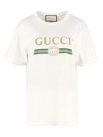 Gucci T-Shirt mit Logo-Print - Wei&szlig;