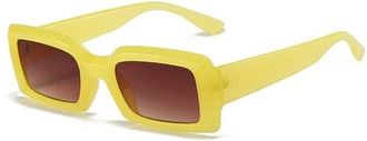 Generic Lunettes De Soleil Carr&eacute;es For Hommes Et Femmes, Id&eacute;ales For Les Sports Plein Air La Conduite, Protection UV400(Yellow)
