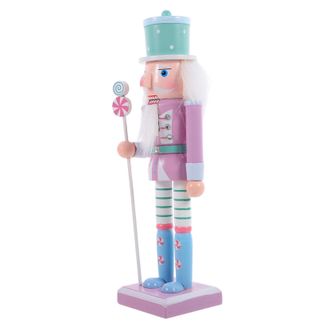 Garneck Kleiner Rosa Nussknacker Mit Glitzer - 25 cm Hohe Nussknacker-Figur in F&uuml;r Festliche Tischdekoration Und Weihnachtsfeiern Perfekt F&uuml;r Die Feiertage