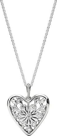 Pandora Collier pendentif Coeur dHiver - Femme - Accessoires - Gris - Taille: 80 CM