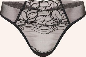 Calvin Klein String Ck Black Floral Lace schwarz