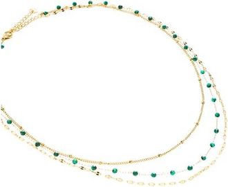 Au Printemps Paris Collier triple chaîne