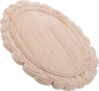 BESPORTBLE Sosoport Holz Spiegelrahmen mit Reliefschnitzerei Vintage Wandrahmen im Europ&auml;ischen Stil Massives Holz Unbemalt Dekorativer Rahmen f&uuml;r Zuhause und Sc