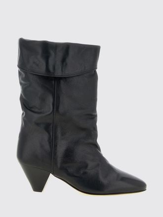 Isabel Marant Bottes hautes Dalby en cuir &agrave; effet froiss&eacute; avec talon conique