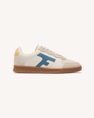Faguo Baskets cr&egrave;me et jaune cuir
