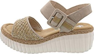 Rieker 69176, Femme Nu-pied Beige - 37 EU