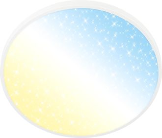 Briloner LED Deckenlampe mit Fernbedienung, dimmbar, CCT, Dekorblende, Sternenhimmel, LED Lampe, Deckenleuchte, Wohnzimmerlampe, K&uuml;chenlampe, Deckenbeleuchtung