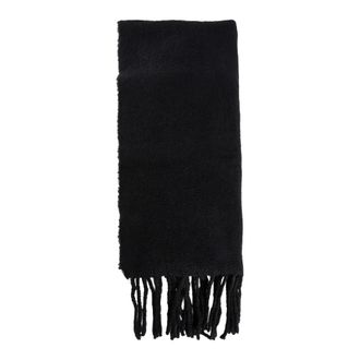 Destin Destin, Homme, Accessoires, Noir, Taille: ONE Size Écharpe en Cachemire et Laine Noire avec Franges