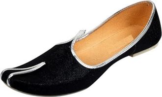 Generic EthnicVibes Jutti Mojari à paillettes pour homme Noir/doré/argenté/marron Taille US 7-12, noir, 46 EU