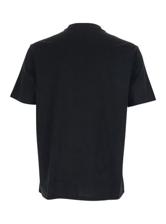 Emporio Armani Mens T-Shirt Crew Neck Black Cotton T-Shirts And Polos
