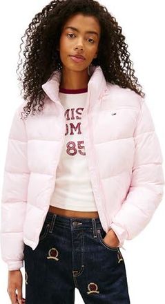 Tommy Jeans Tjw Pckbl HD Ess Pffr Shiny Ext Dw0Dw22039 Veste matelass&eacute;e, Pink (Light Pink), S Femme