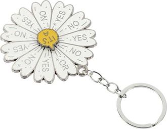 Milisten Porte-Cl&eacute;s Roulette D&eacute;cision en M&eacute;tal Solide, Pendentif Suspendu Marguerite, Accessoire Compact pour D&eacute;tenteurs de Cl&eacute;s et &Eacute;v&eacute;nements Festifs