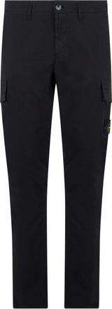 Stone Island Homme, Pantalons, Bleu, Taille: W31 Cotton Twill Cargo Pantalons
