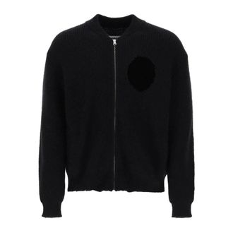 Maison Margiela Destroyed Cardigan mit Rei&szlig;verschluss - - Knitwear - Herren - Schwarzk - S