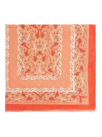 Etro foulard à fleurs imprimées - Orange