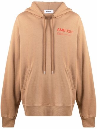 AMBUSH Hoodie mit Logo-Print - Nude