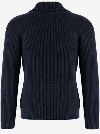 Tagliatore Mens Virgin Wool Sweater Navy