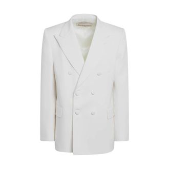 Valentino Garavani Giacca Doppio Petto - - Jackets - Herren - Wei&szlig; - L