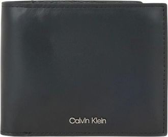 Calvin Klein Homme, Accessoires, Noir, Taille: ONE Size Portefeuille Bifold avec Logo en Relief et &Eacute;tui &agrave; Cartes
