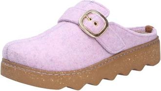 Rohde Foggia-D 6117 Pantoufles en feutre souple pour femme avec plateforme et boucle, rose, 36 EU