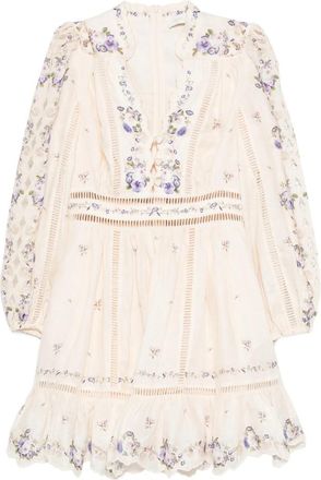 Zimmermann Patience Floral-print Lace Mini Dress