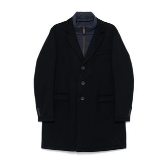 Herno Homme, Manteaux, Bleu, Taille: 3XL Wool Beaver Coat