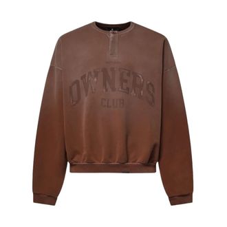 Represent Owners Grandad Kragen Sweatshirt - - Sweatshirts & Hoodies - Herren - Braun - S