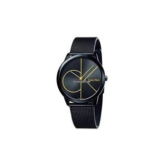 Calvin Klein Homme, Accessoires, Noir, Taille: ONE Size Montre Quartz avec Bracelet en Acier